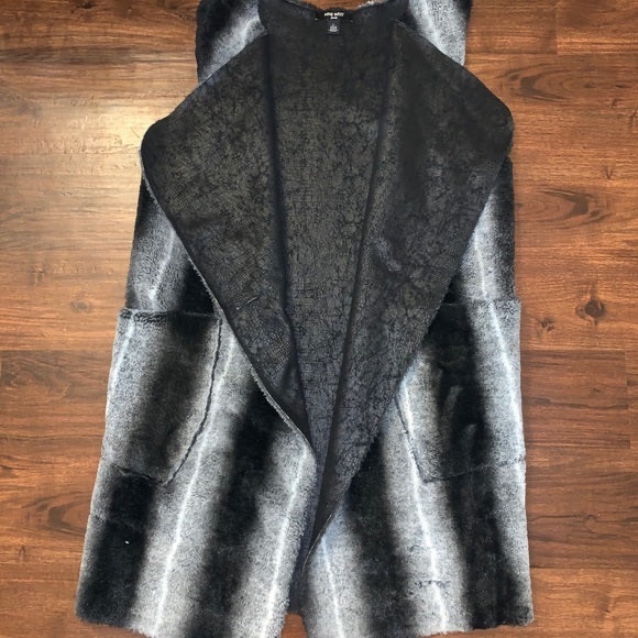 Nine West | Jackets & Coats | Nine West Ruby Long Silky Faux Fur Duster ...